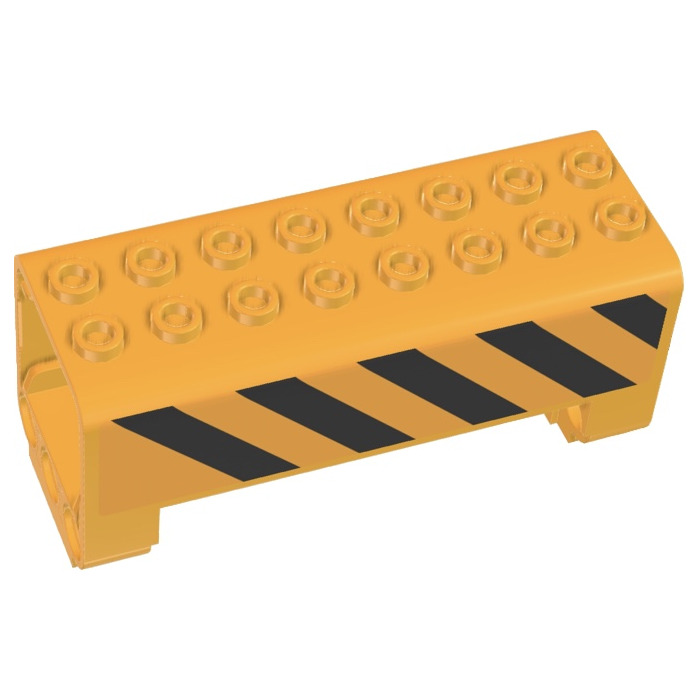 LEGO Crane Section 3 x 8 x 4 with 6 Pin Holes with Diagonal Black ...