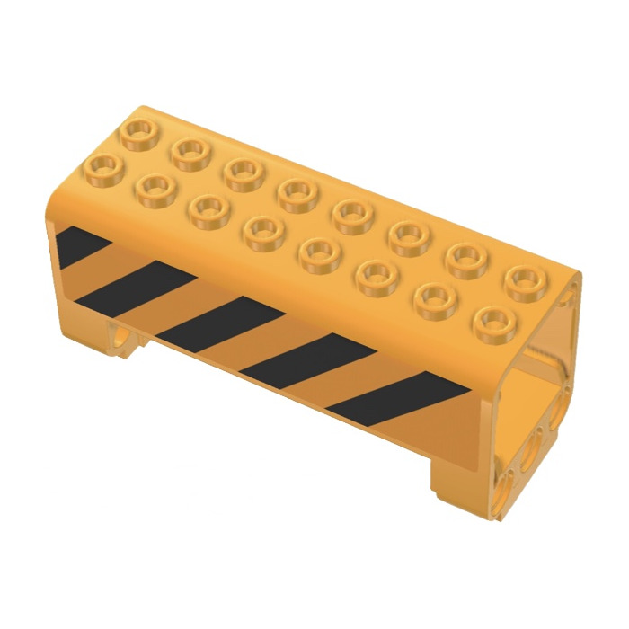 LEGO Crane Section 3 x 8 x 4 with 6 Pin Holes with Diagonal Black ...