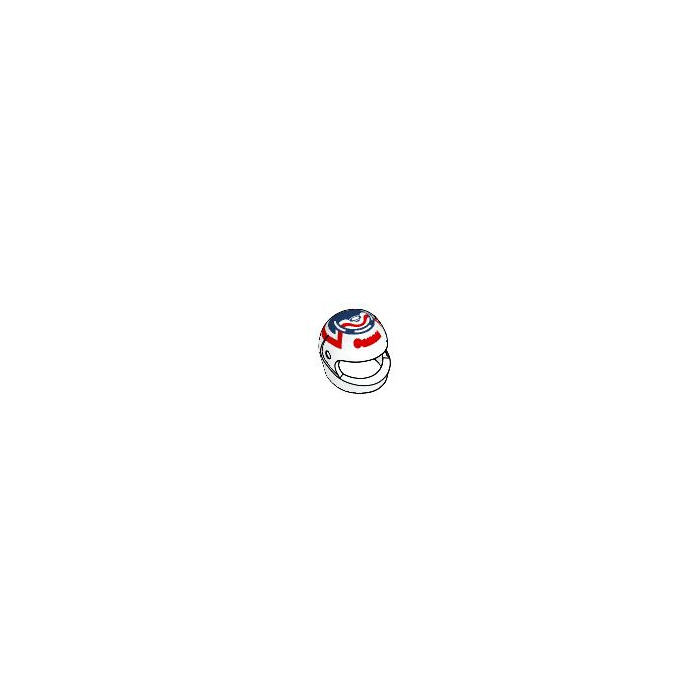 LEGO Crash Helmet with Red and Dark Blue Decorations (2446) | Brick Owl ...
