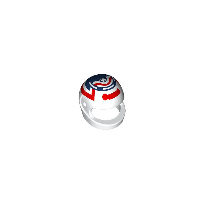 LEGO Crash Helmet with Red and Dark Blue Decorations (2446) | Brick Owl ...
