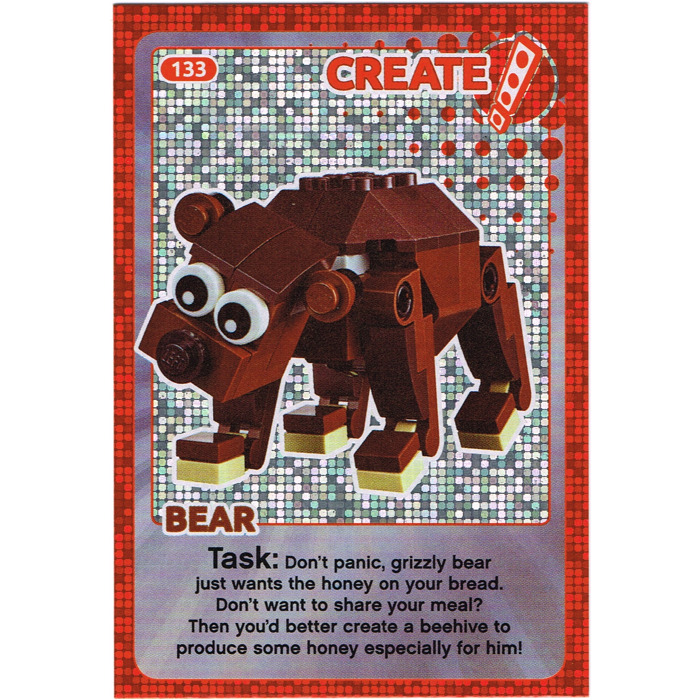 LEGO Create the World Card 133 - Bear [foil] | Brick Owl - LEGO Marketplace
