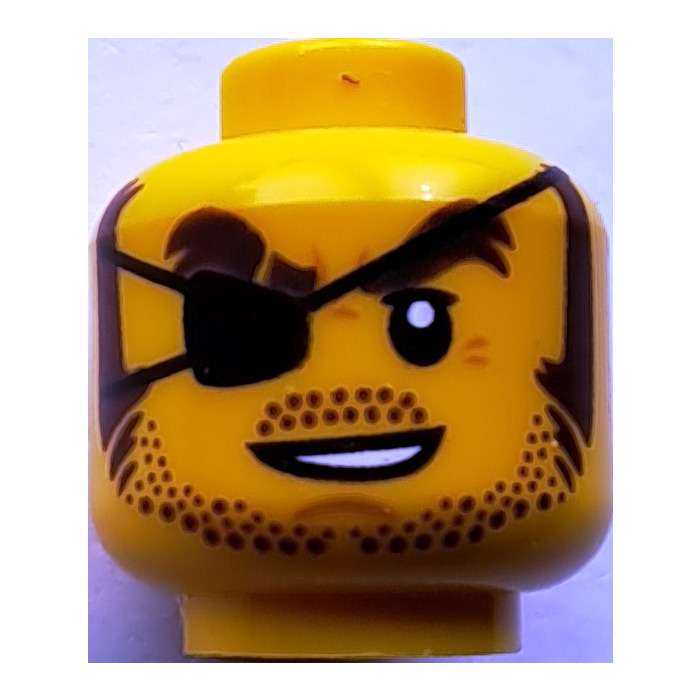 LEGO Crook Head with Eye Patch, Sideburns and Stubble (3626 / 66117 ...