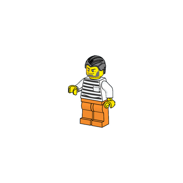 LEGO Crook with Black Striped Top and Orange Legs Minifigure | Brick Owl