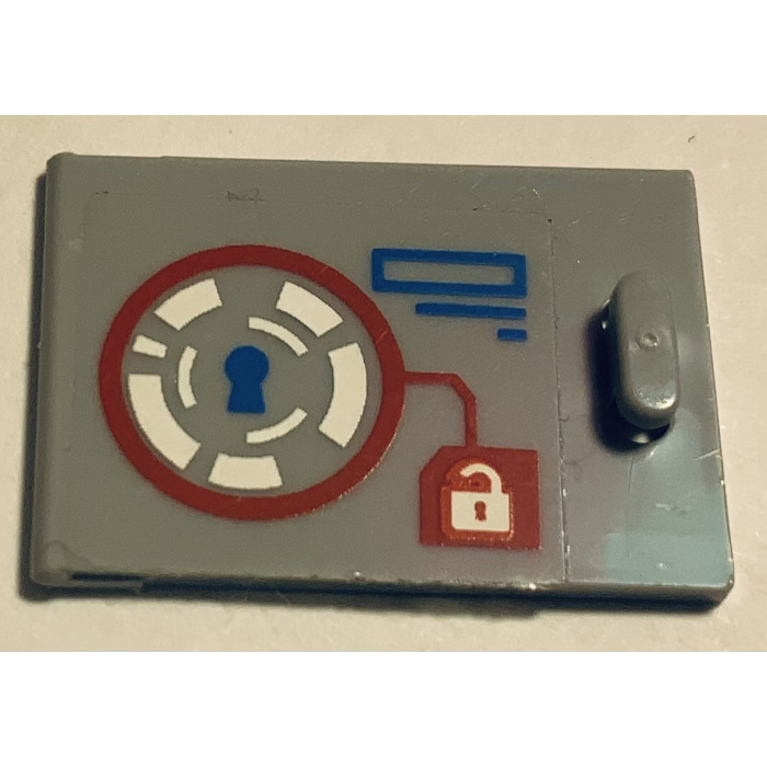 LEGO Cupboard 2 x 3 x 2 Door with Safe and keyhole Sticker (4533 ...