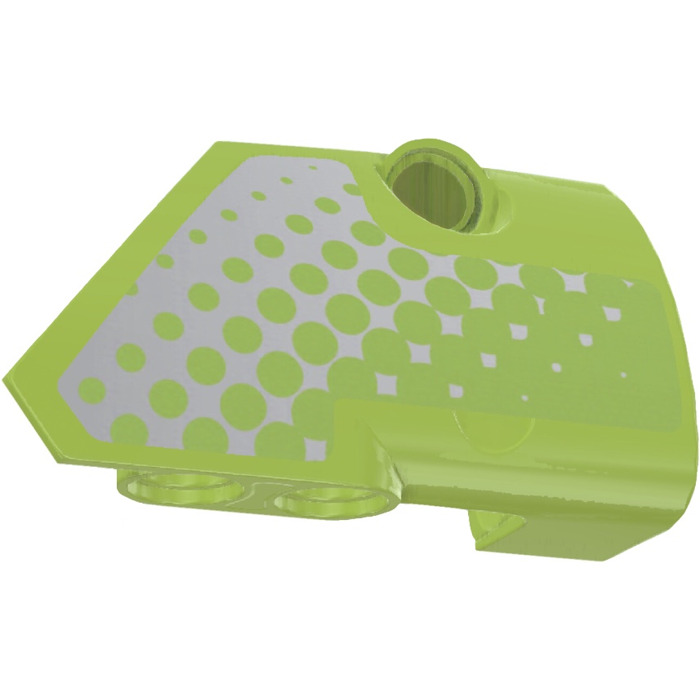 LEGO Curved Panel 2 Right with Graduated Lime Spots on Grey Sticker ...