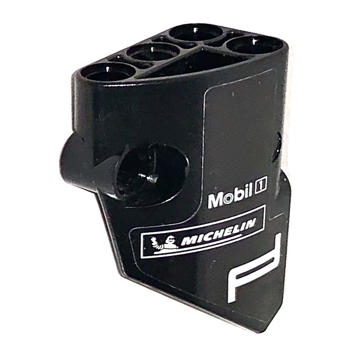 LEGO Curved Panel 2 Right with Mobil 1 michelin Sticker (87086) | Brick ...