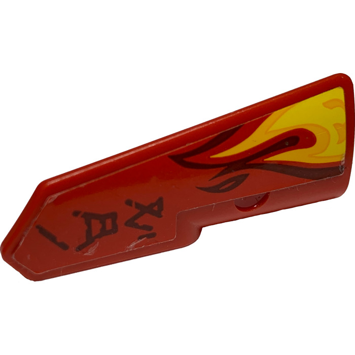 LEGO Curved Panel 21 Right with Flames and 'KAI' Sticker (11946 ...