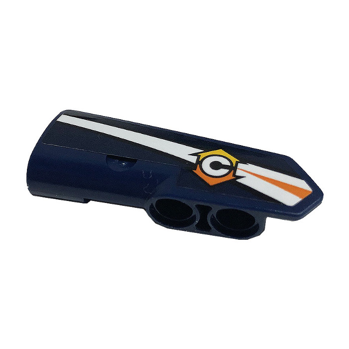 LEGO Curved Panel 22 Left with Stripe, Letter C, Arrows Sticker (11947 ...