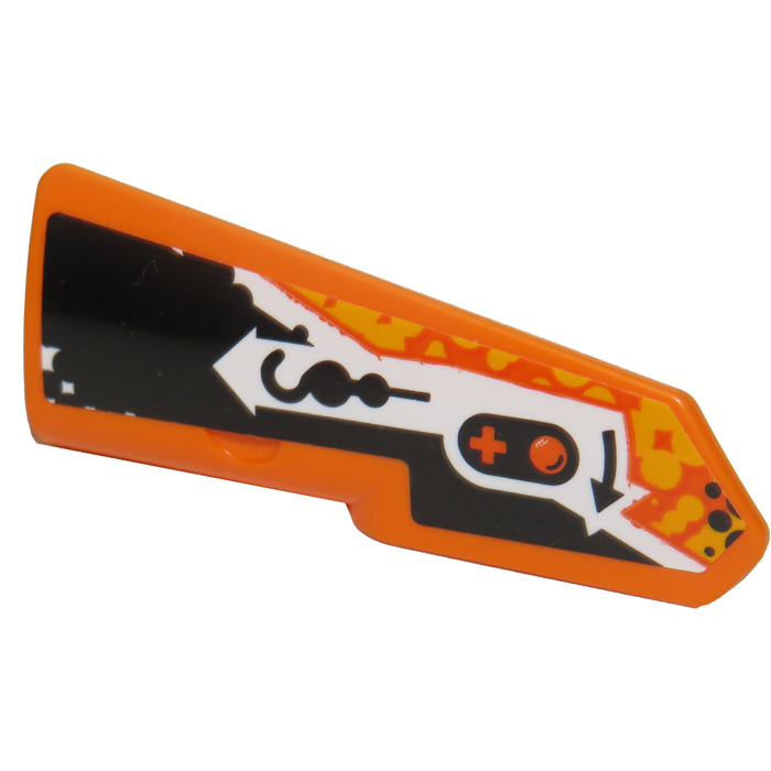 LEGO Curved Panel 22 Left with Winch Control Sticker (11947) | Brick ...