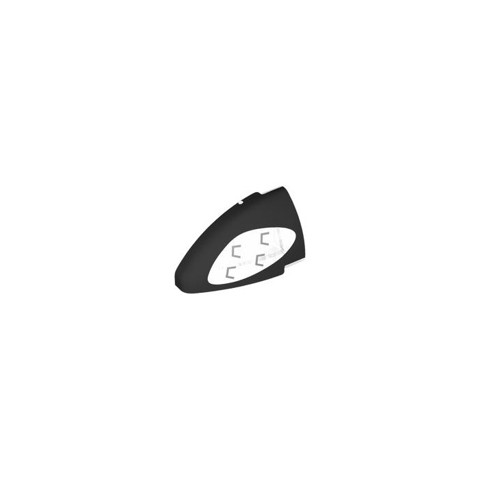 LEGO Curved Panel 3 x 5 x 2 Right with Headlight and Black (2442 / ...