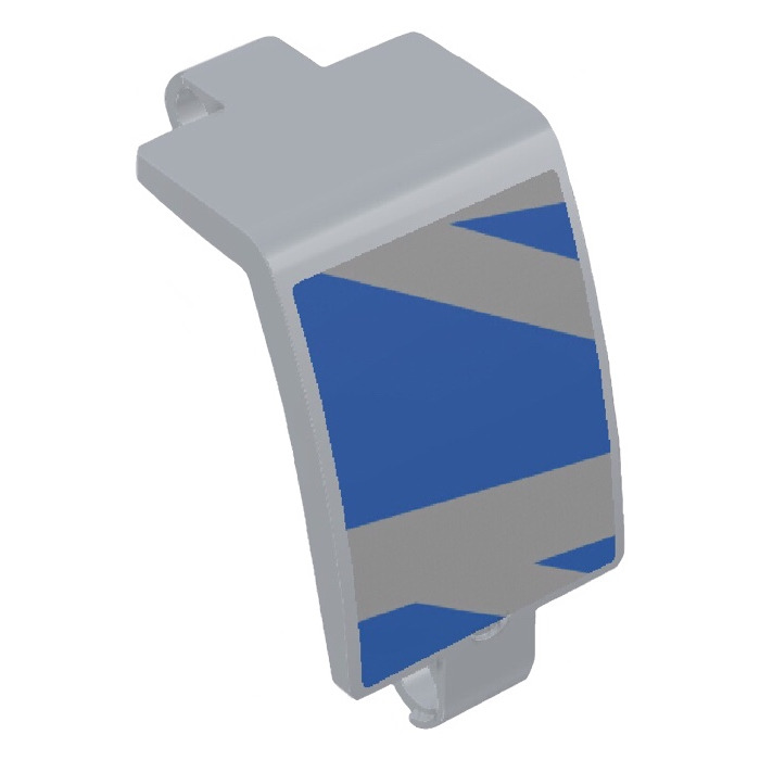 LEGO Curved Panel 3 x 6 x 3 with Blue Shapes (Right) Sticker (24116 ...