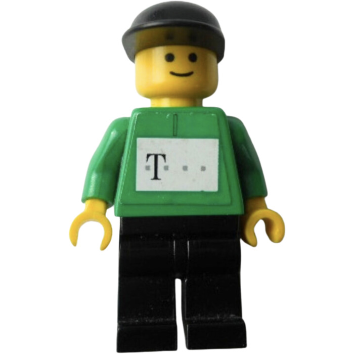 LEGO Cyclist with Green Top and Telekom sticker on front and back ...