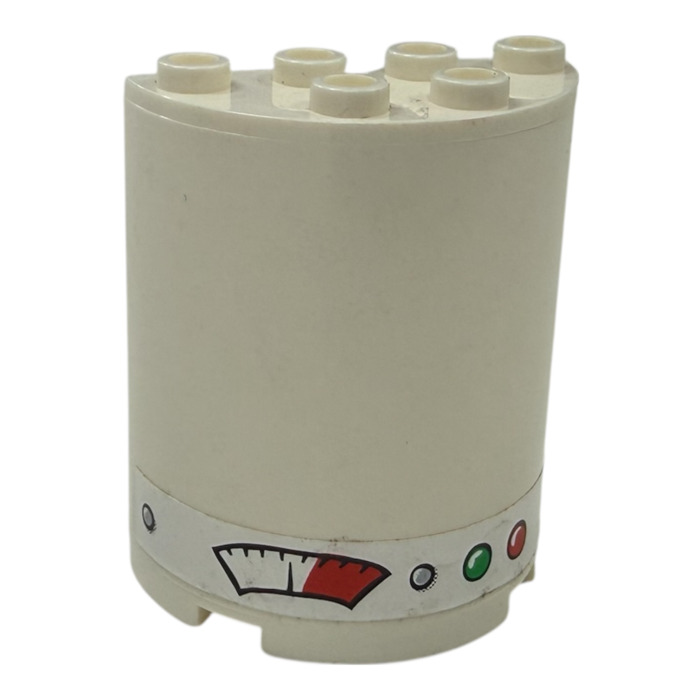LEGO Cylinder 2 x 4 x 4 Half with Gauge, Rivets and 2 Lights Sticker ...