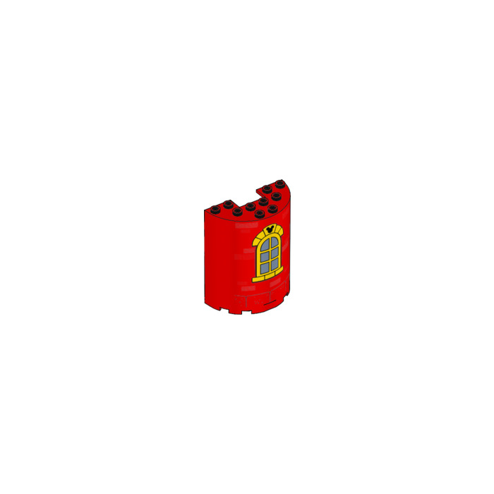 LEGO Cylinder 3 x 6 x 6 Half with Gold Window with Mickey Mouse (78212 ...