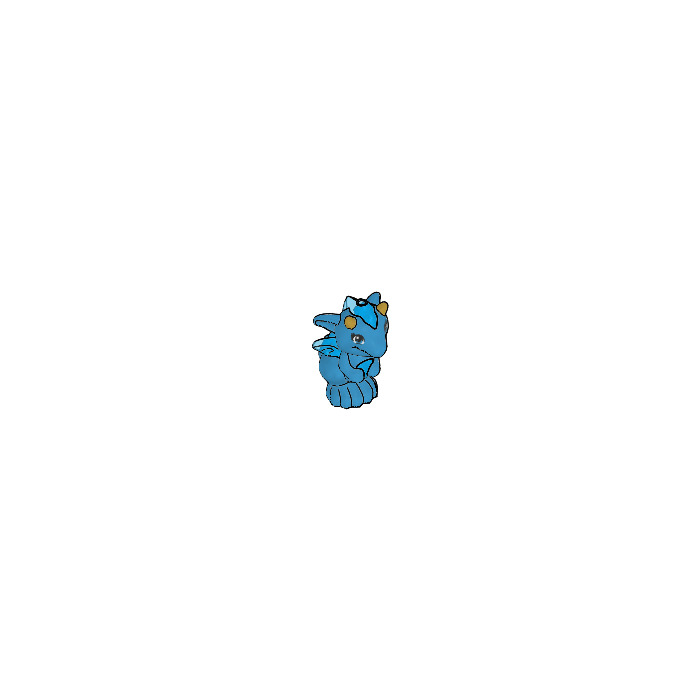 LEGO Dark Azure Baby Dragon with Transparent Dark Blue (26090 / 26580 ...
