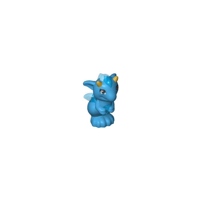 LEGO Dark Azure Baby Dragon with Transparent Dark Blue (26090 / 26580 ...