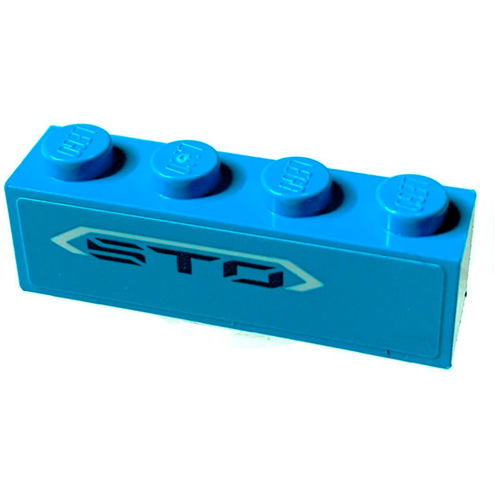 LEGO Brick 1 x 4 with 4 Studs on One Side with STO left corner Sticker ...