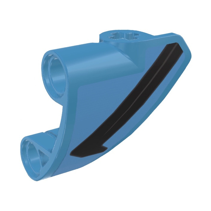 LEGO Curved Panel 10 Right with Black Stripe Sticker (2403) | Brick Owl ...