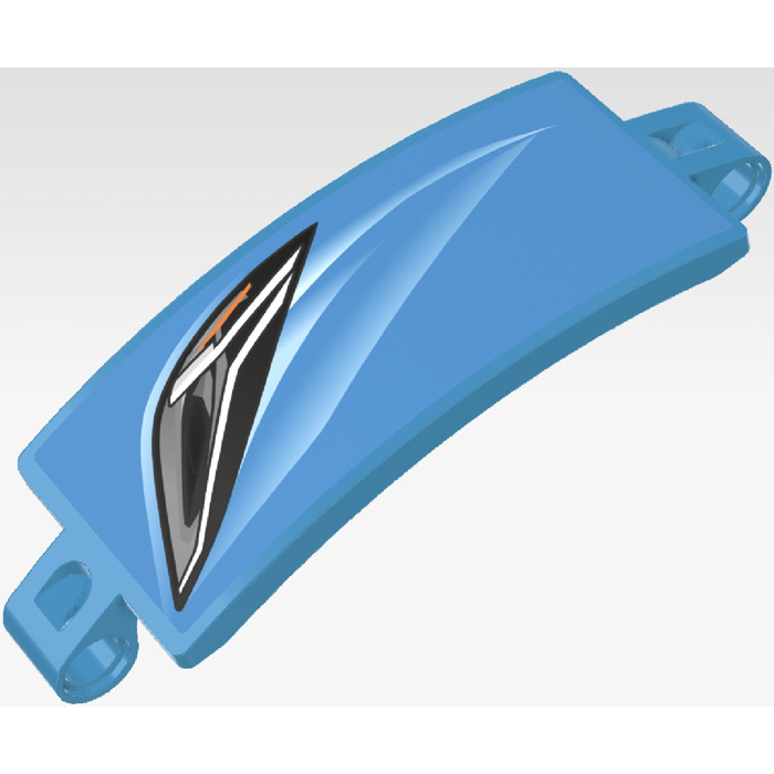 LEGO Dark Azure Panel 3 x 9 Curved with Corvette Headlight (Right ...