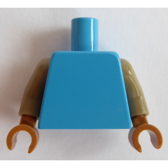 LEGO Plain Torso with Dark Tan Arms and Medium Dark Flesh Hands (3814 / ...