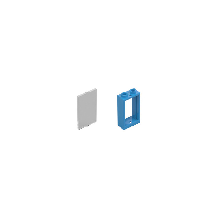 LEGO Dark Azure Window 1 x 2 x 3 with Glass | Brick Owl - LEGO Marketplace