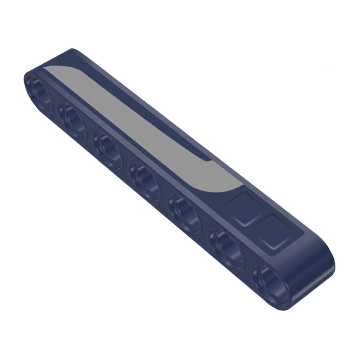LEGO Beam 7 with Silver Stripe (Right) Sticker (32524) | Brick Owl ...