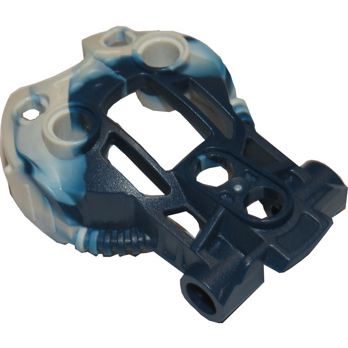 LEGO Dark Blue Bionicle Toa Inika Shoulder Armor with Marbled White ...
