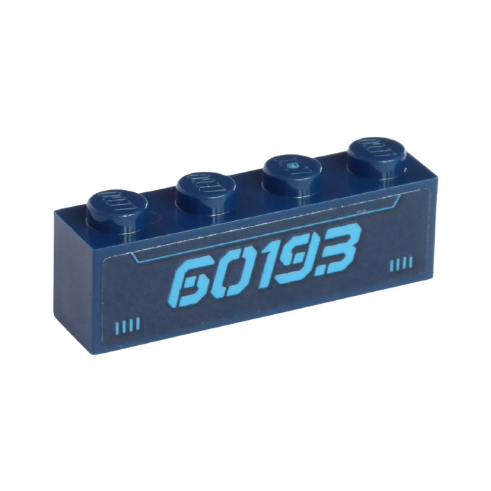 LEGO Dark Blue Brick 1 x 4 with '60193' Sticker (3010) | Brick Owl ...