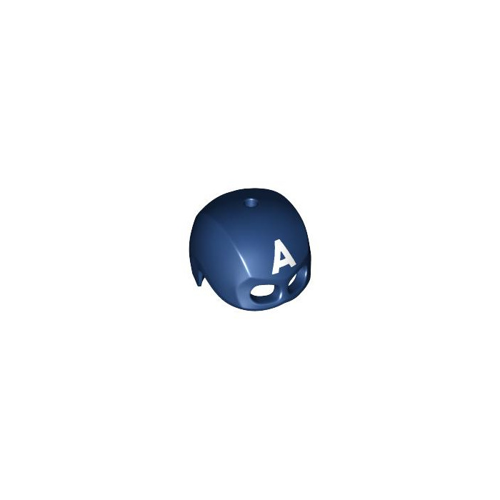 LEGO Dark Blue Captain America Helmet with "A" | Brick Owl - LEGO ...