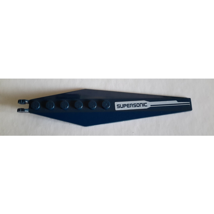 LEGO Dark Blue Hinge Plate 1 x 12 with Angled Sides and Tapered Ends ...