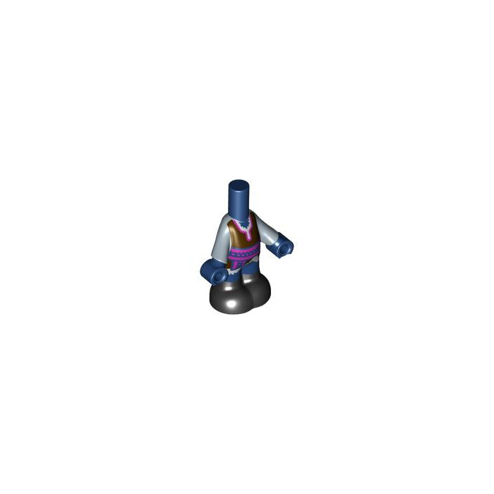 LEGO Micro Body with Trousers with Brown Kristoff Christmas Jumper ...