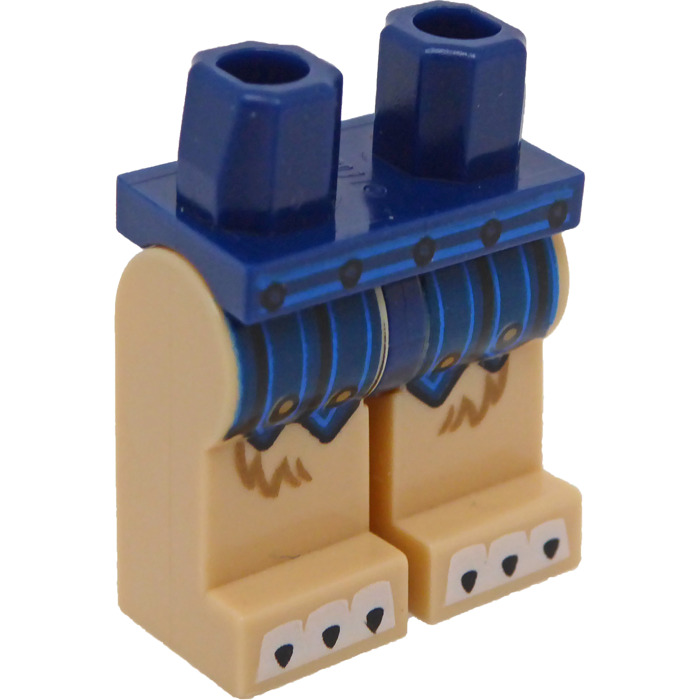 LEGO Dark Blue Minifigure Hips and Legs with Blue Loincloth, White Paws ...