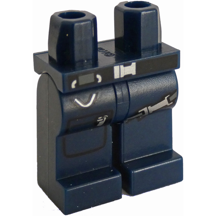LEGO Dark Blue Minifigure Hips and Legs with Gunbelt, Pocket with ...