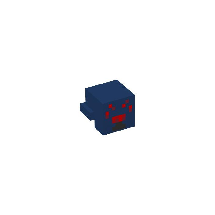 LEGO Dark Blue Pixelated Minecraft Animal Head with Spider Face with ...
