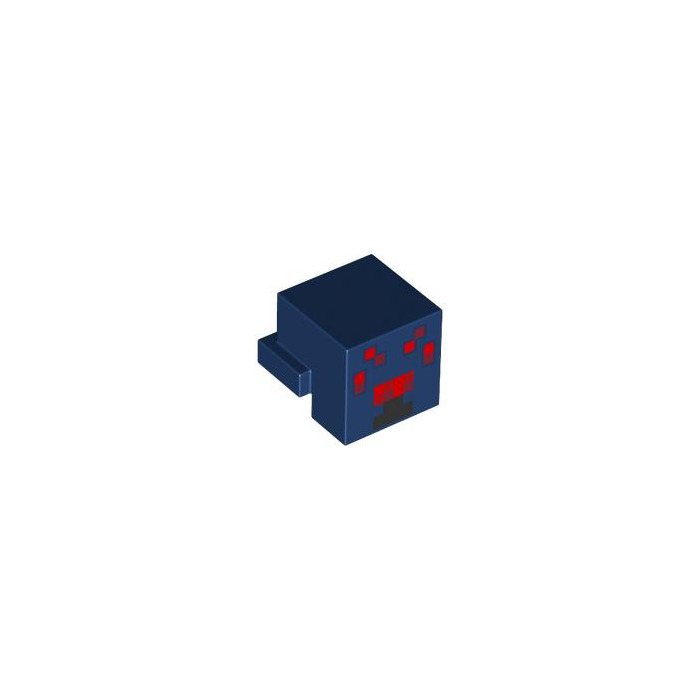 LEGO Dark Blue Pixelated Minecraft Animal Head with Spider Face with ...