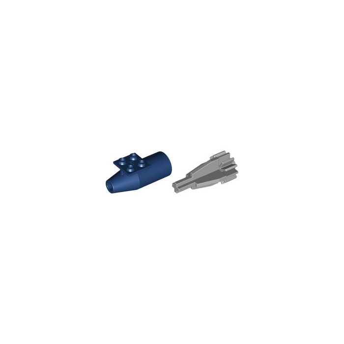 LEGO Dark Blue Plane Jet Engine with Medium Stone Gray Center | Brick ...