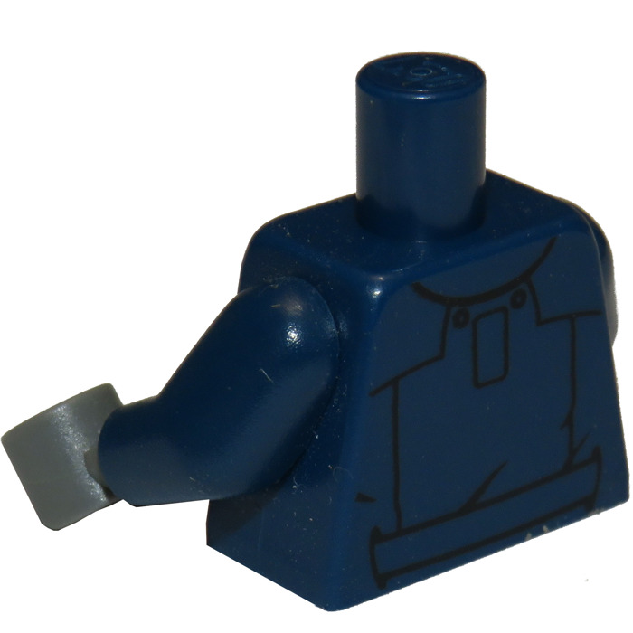 LEGO Dark Blue Police Helicopter Pilot Torso with Zippered Pockets and ...