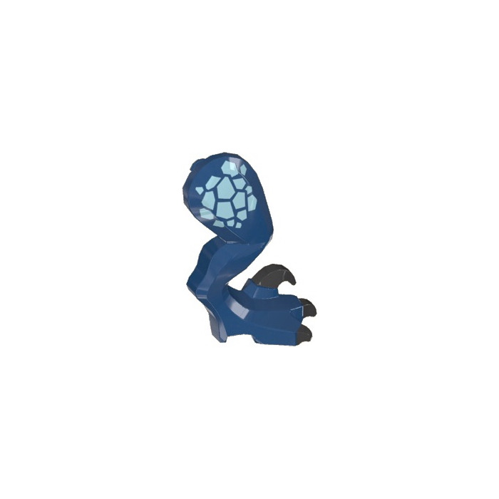 LEGO Raptor Back Right Leg (Large) with Metallic Light Blue Scales ...