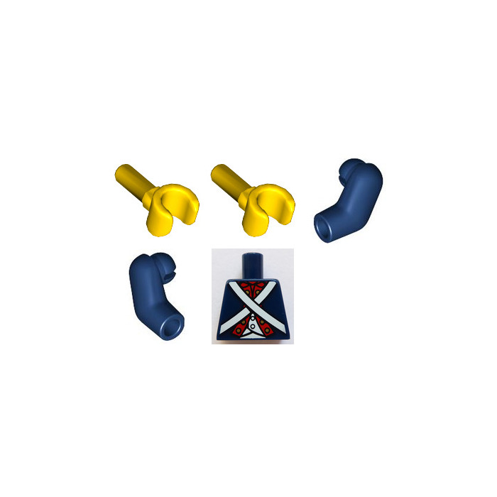 LEGO Dark Blue Revolutionary Soldier Torso (973 / 88585) | Brick Owl ...