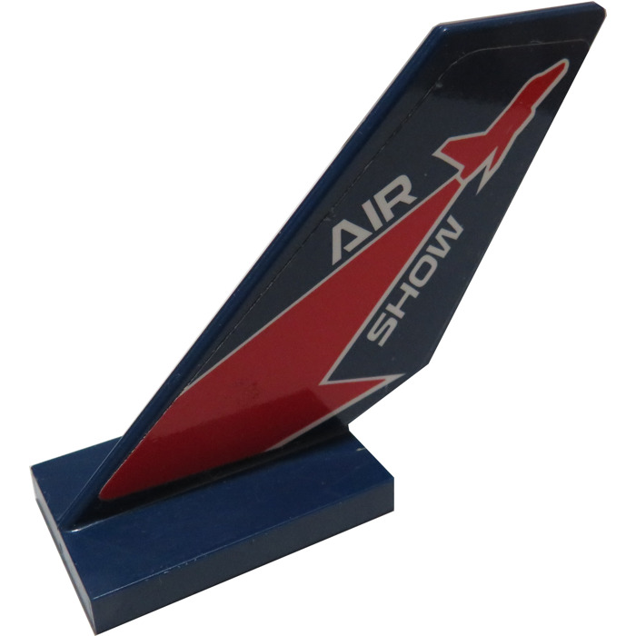 LEGO Dark Blue Rudder 2 x 4 x 6 with Red Lightning and Air Show Sticker ...
