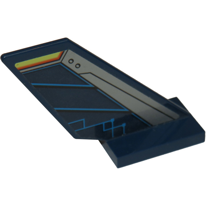 LEGO Dark Blue Rudder 2 x 4 x 6 with Silver Edge and Dark Blue Rudder ...