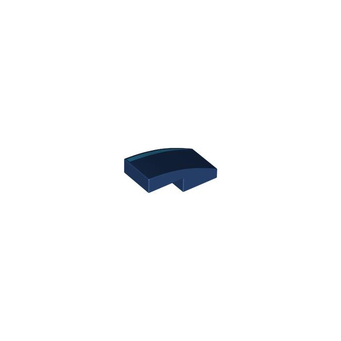 LEGO Dark Blue Slope 1 x 2 Curved with Dark Azure Stripe (Right) (3593 ...