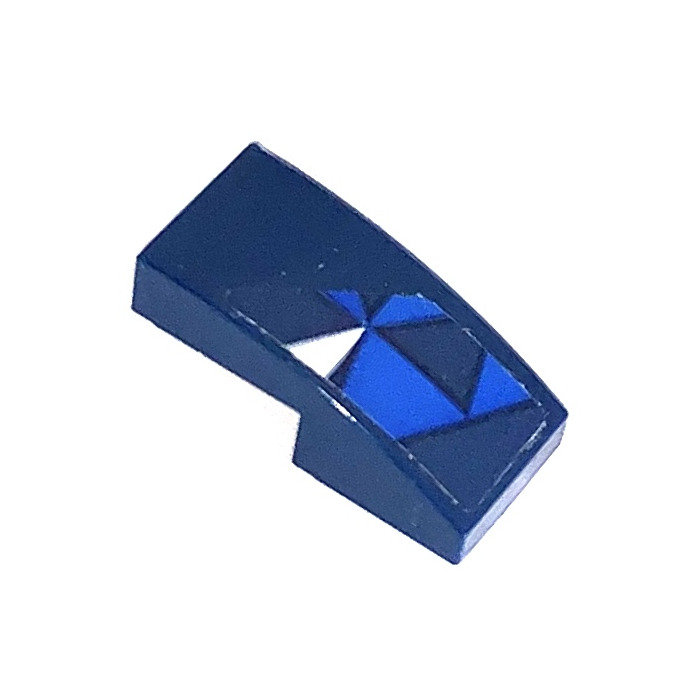 LEGO Dark Blue Slope 1 x 2 Curved with Door Decoration right Sticker ...