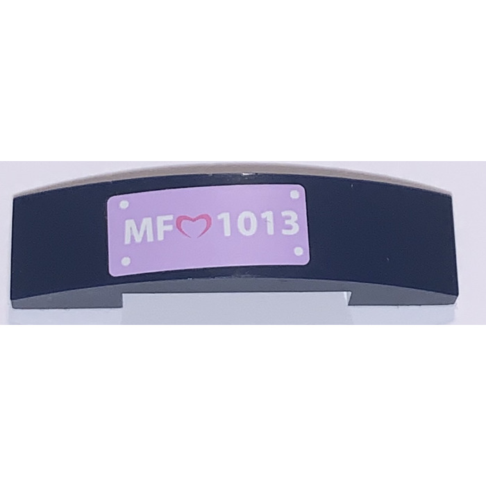 LEGO Dark Blue Slope 1 x 4 Curved Double with License plate MF1013 ...