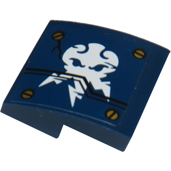 LEGO Slope 2 x 2 Curved with 4 Screws And White Lightning Symbol From ...