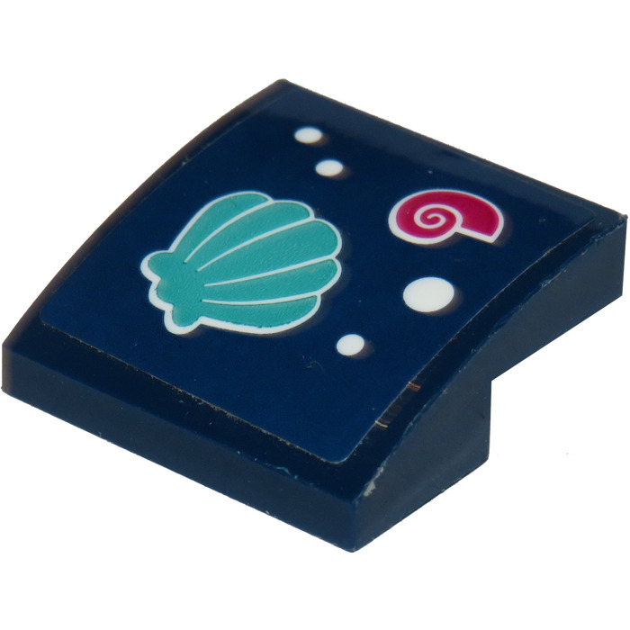 LEGO Slope 2 x 2 Curved with Seashells and Bubbles Sticker (15068 ...