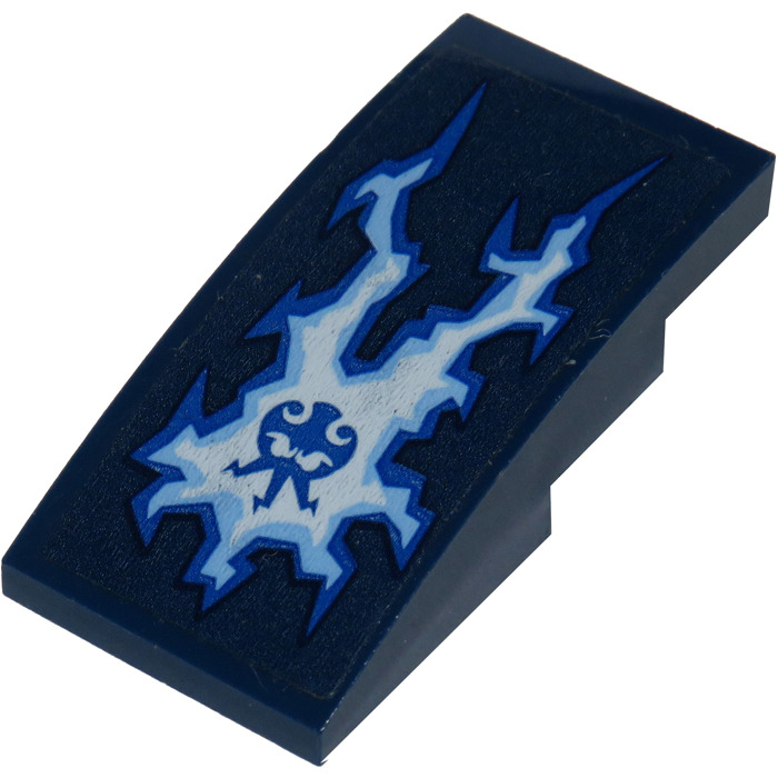 LEGO Slope 2 x 4 Curved with Lightning and Ninjago Power Emblem Sticker ...