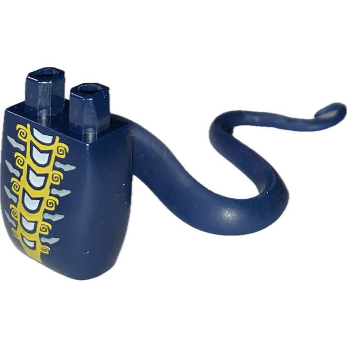 LEGO Dark Blue Snake Lower Body with Yellow and Light Blue Scales ...