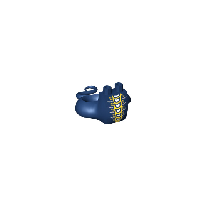 LEGO Dark Blue Snake Lower Body with Yellow and Light Blue Scales ...