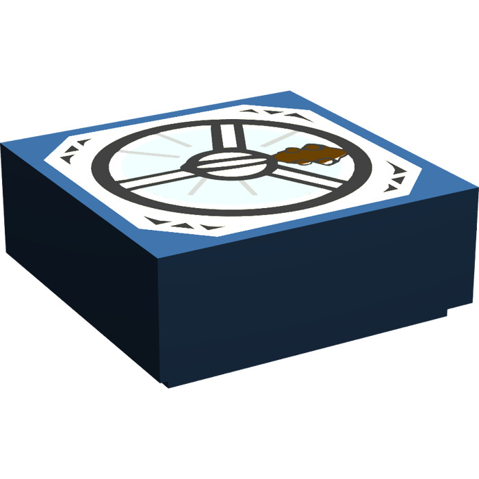LEGO Dark Blue Tile 1 x 1 with Compass with Groove (3070 / 96357 ...